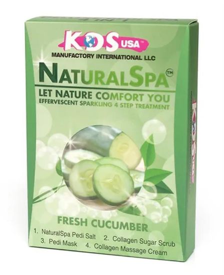 KDS FRESH CUCUMBER SPA 4 STEP PEDICURE KIT SINGLE BOX - 168 Holdings